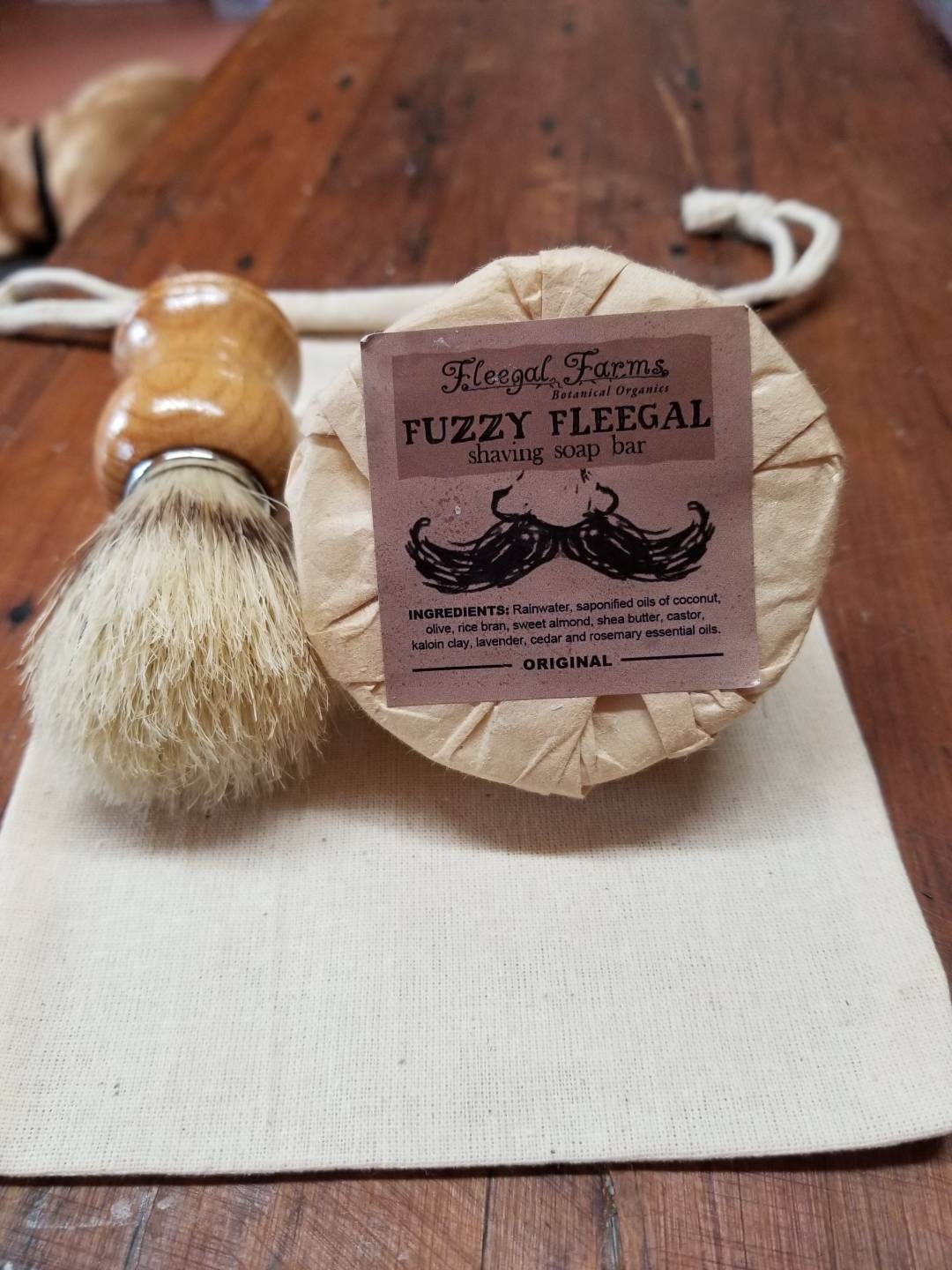 Shave Set. Natural Shave Soap With Boar Bristle Brush in a Natural ...