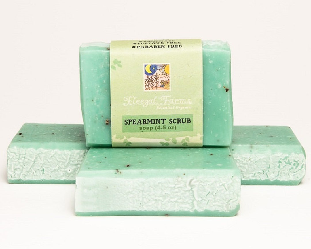 Spearmint Scrub Soap. Natural Soap. Cold Process Soap. Palm Free Soap ...