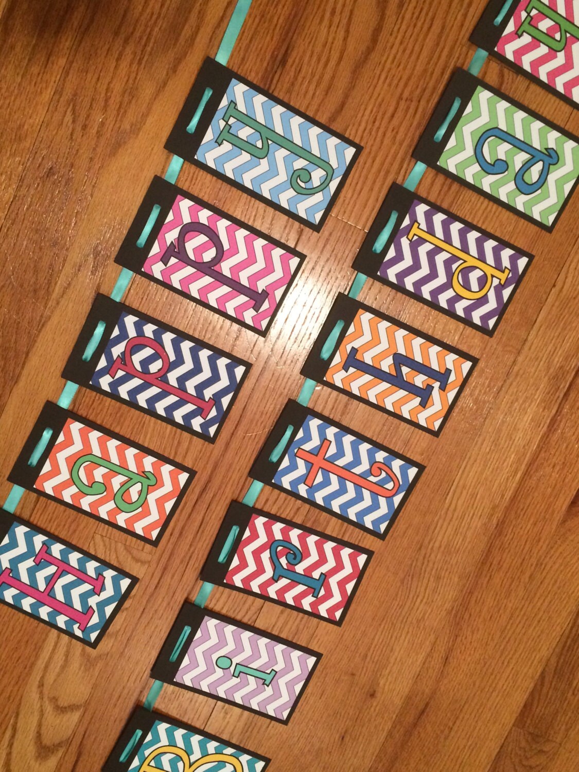 Multi Color Chevron Happy Birthday Party Banner, Birthday Banner ...