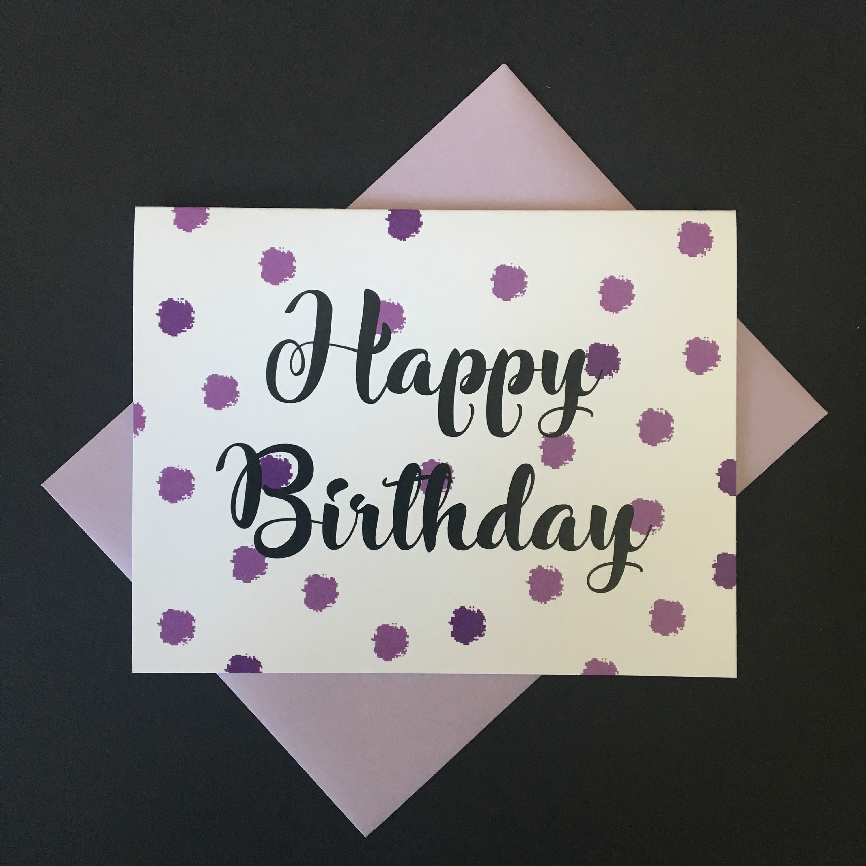 Happy Birthday Polka Dot Birthday Card - Etsy