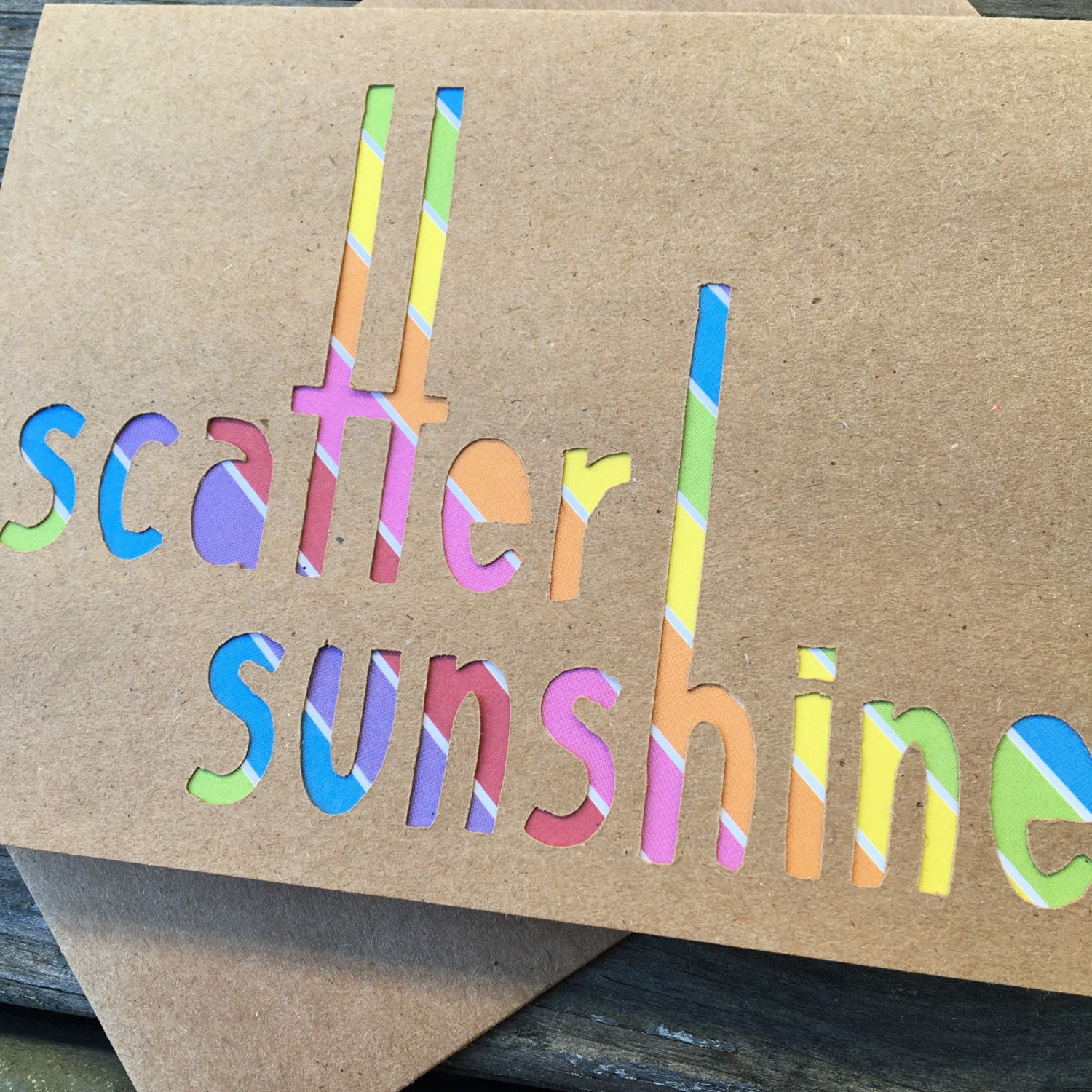 Scatter Sunshine Rainbow Greeting Card. Cheerful, Fun, Happy ...