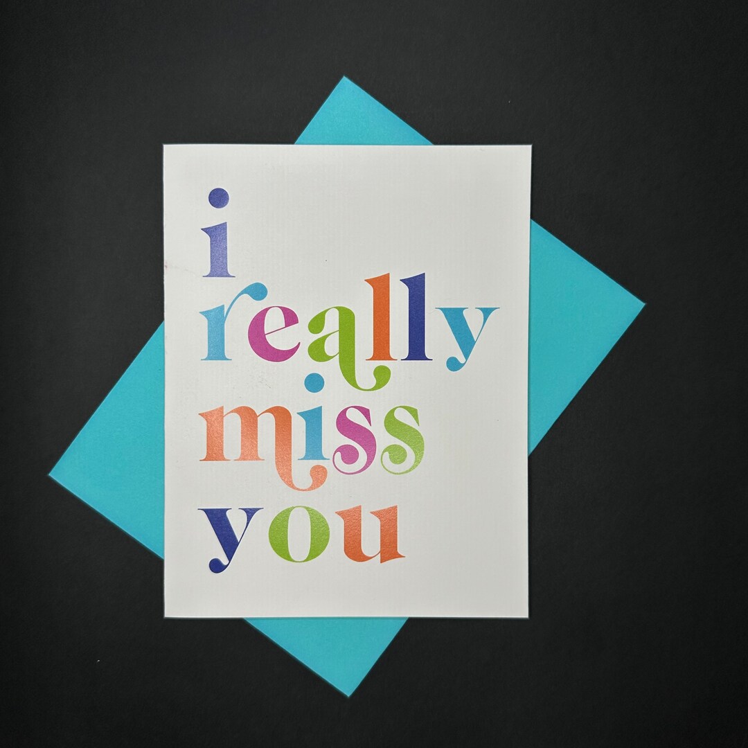 I Really Miss You | Love Card | Miss You | Greeting Card - Etsy