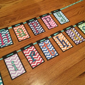 Multi Color Chevron Happy Birthday Party Banner, Birthday Banner ...