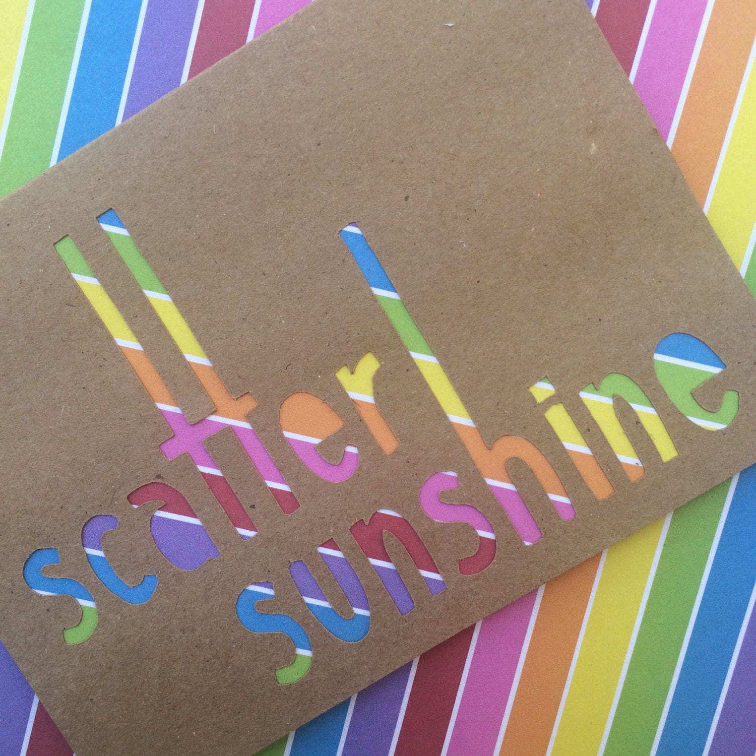 Scatter Sunshine Rainbow Greeting Card. Cheerful, Fun, Happy ...