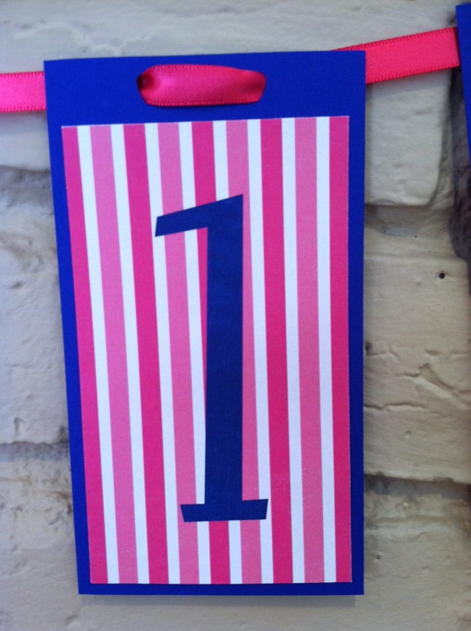 Happy Birthday Bright Pink/light Pink/white/royal Chevron, Circle ...