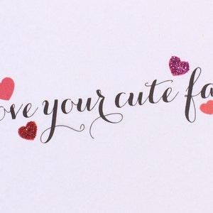 I Love Your Cute Face Card, Anniversary Gift - Etsy