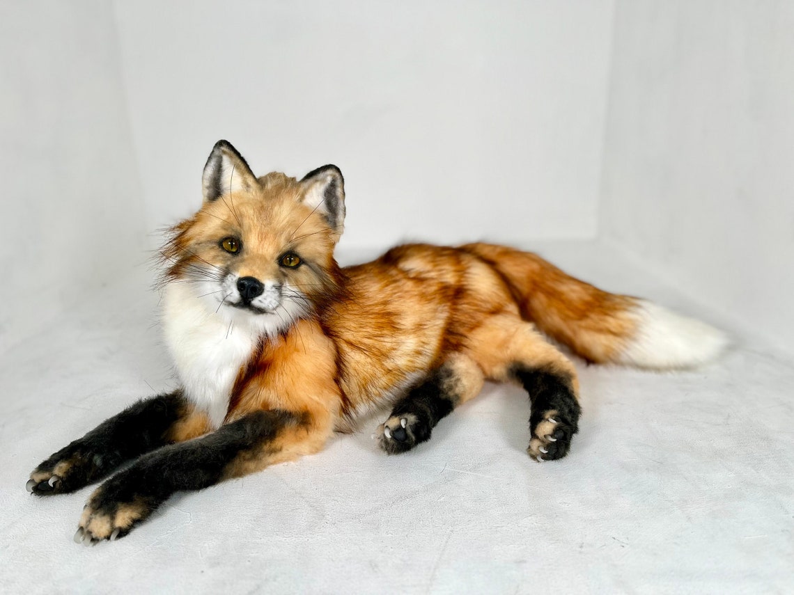 Fox Kitsune Poseable Art Doll Realistic Toy Life-size Animal Replica ...