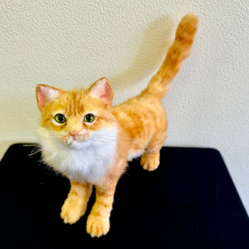 IN STOCK Red Mackerel Tabby Cat Poseable Art Doll Realistic Toy Life ...