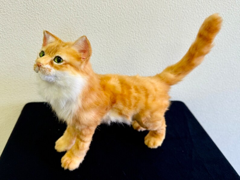 IN STOCK Red Mackerel Tabby Cat Poseable Art Doll Realistic Toy Life ...