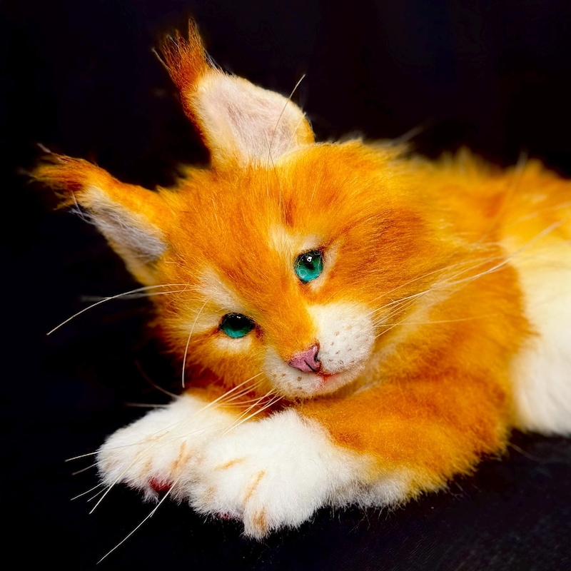Realistic Plush Cat - Etsy