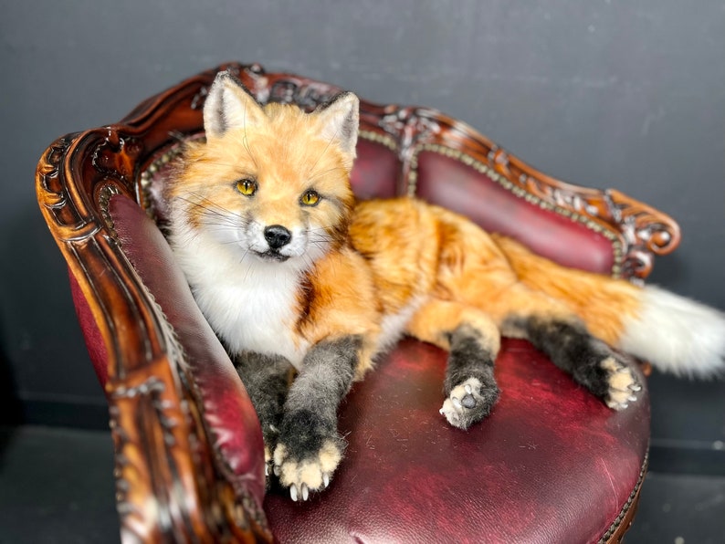 Fox Kitsune Poseable Art Doll Realistic Toy Life-size Animal Replica ...
