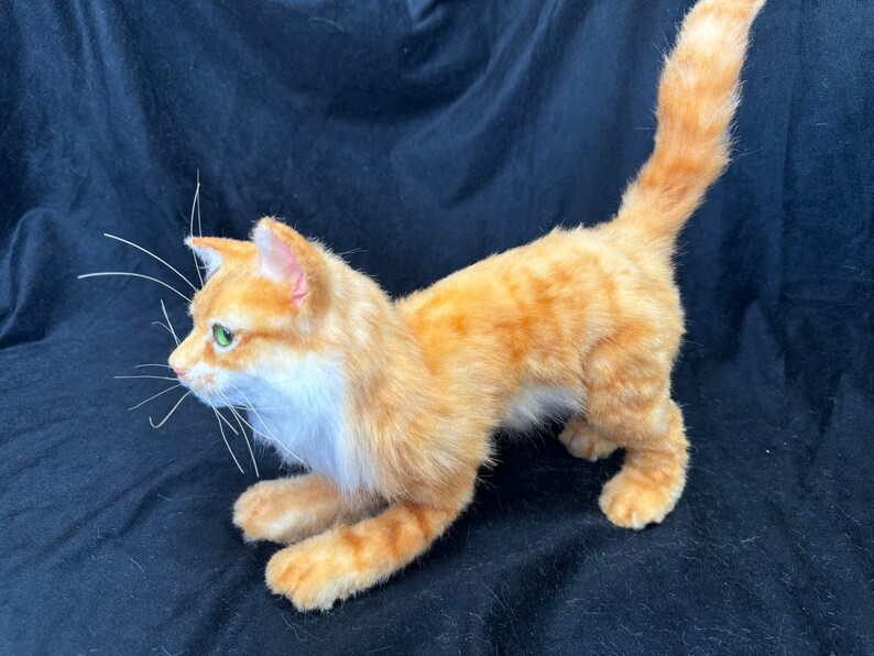 IN STOCK Red Mackerel Tabby Cat Poseable Art Doll Realistic Toy Life ...