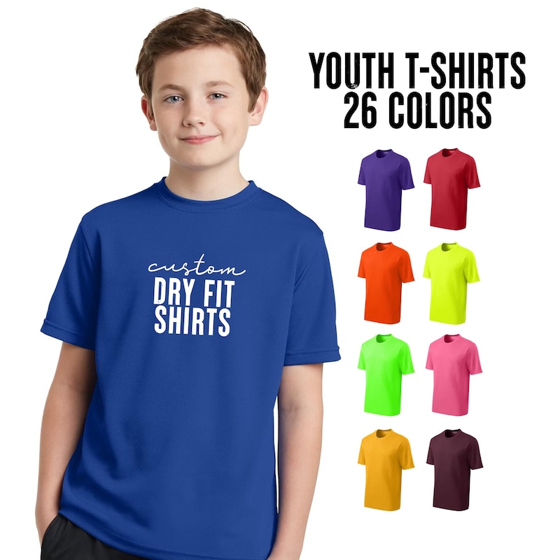 Personalized Youth Dri Fit Shirt - Etsy