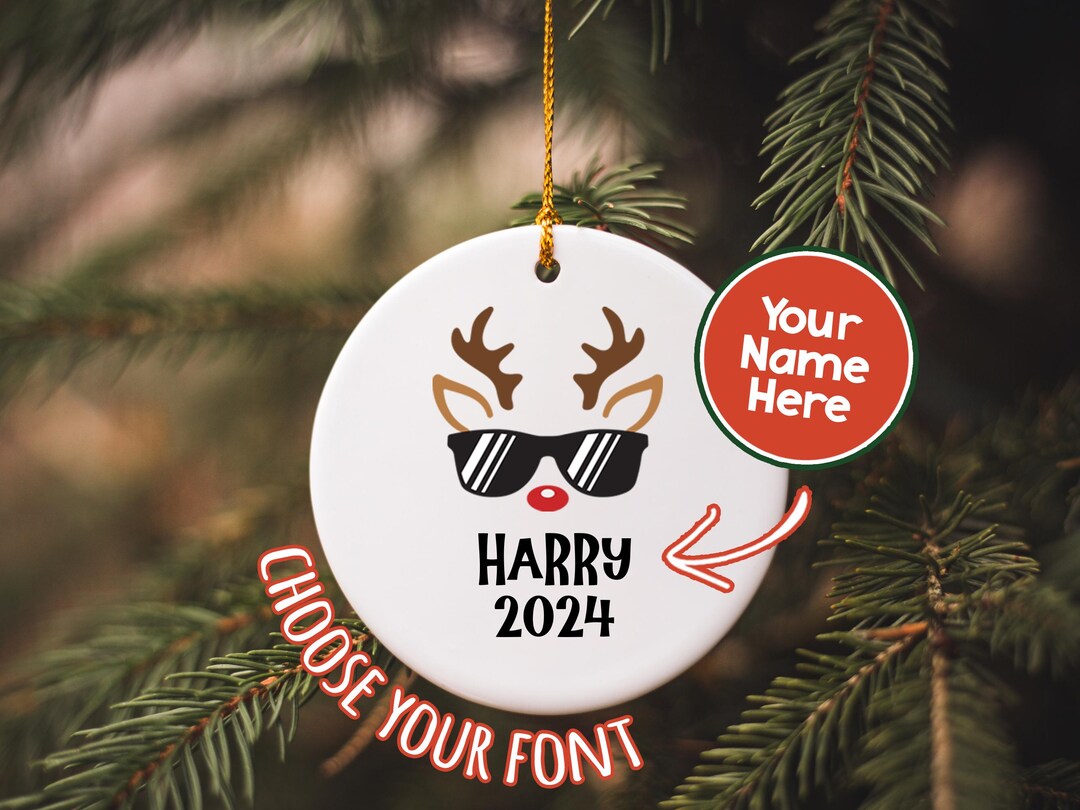 Personalized Reindeer Ornament - Kids Christmas Gifts Secret Santa ...
