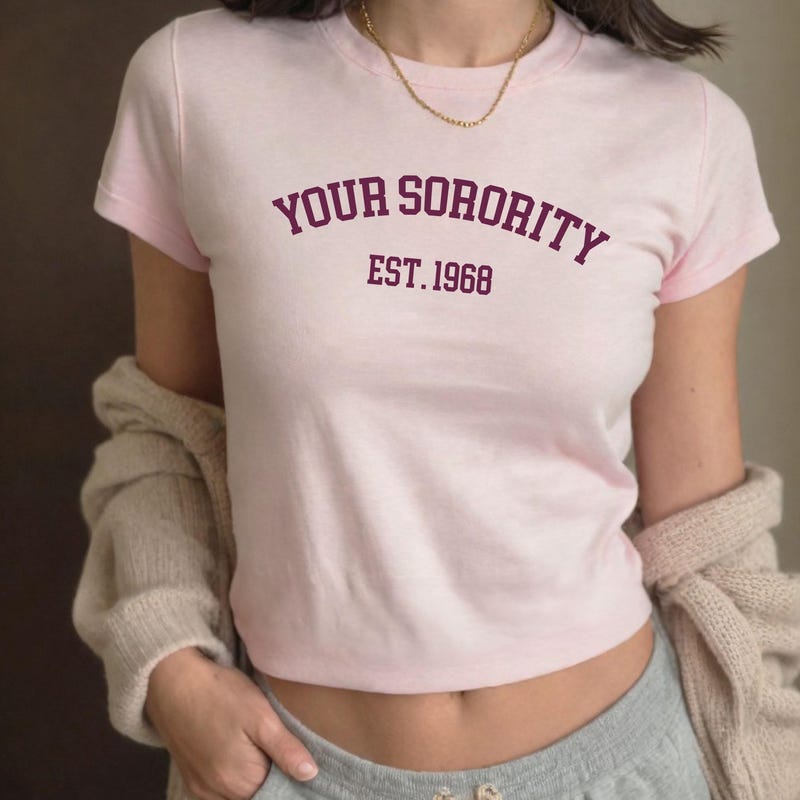 Sorority Fitted Tee - Etsy