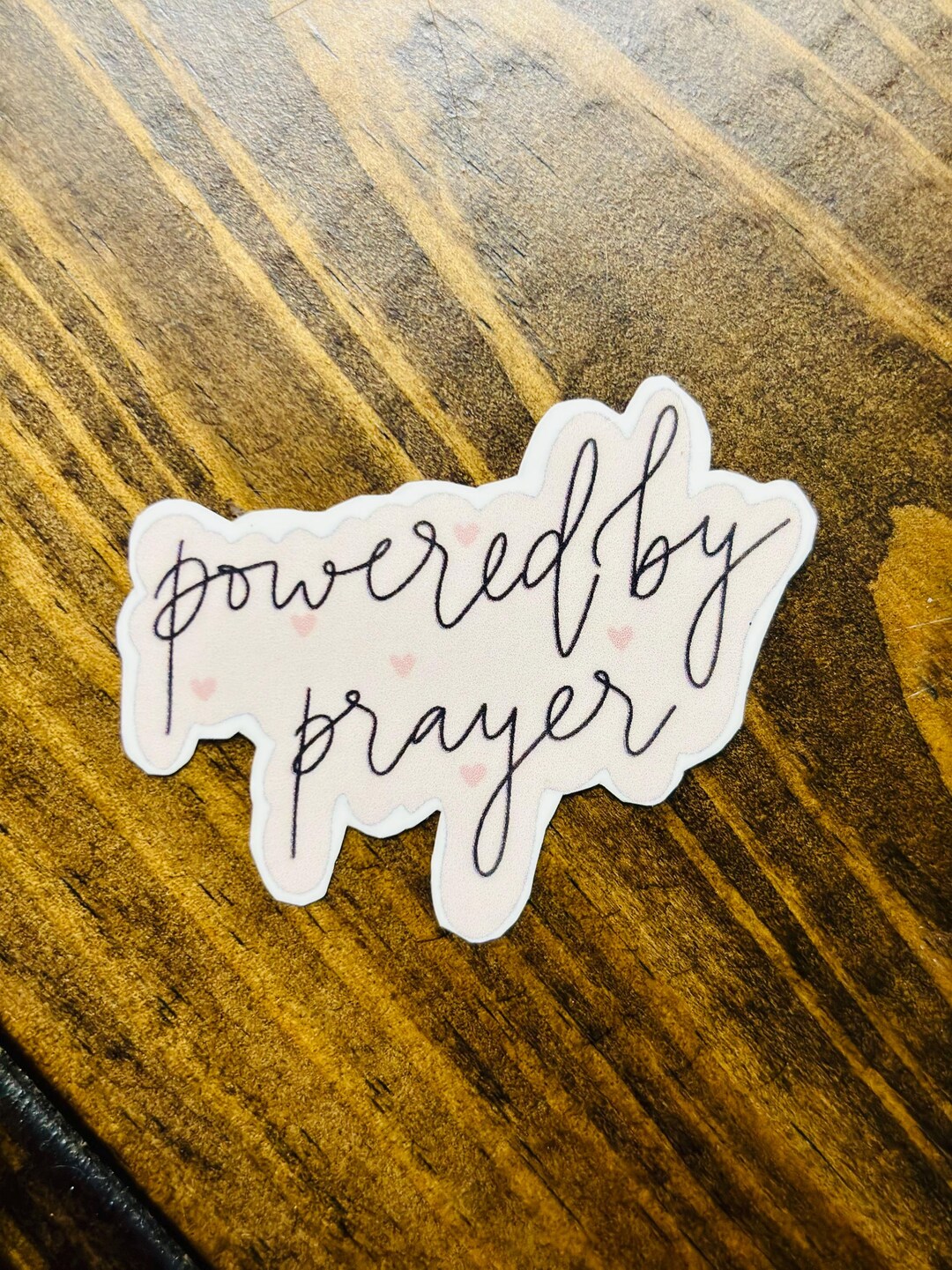 Powered by Prayer Handmade Waterproof Sticker - Etsy
