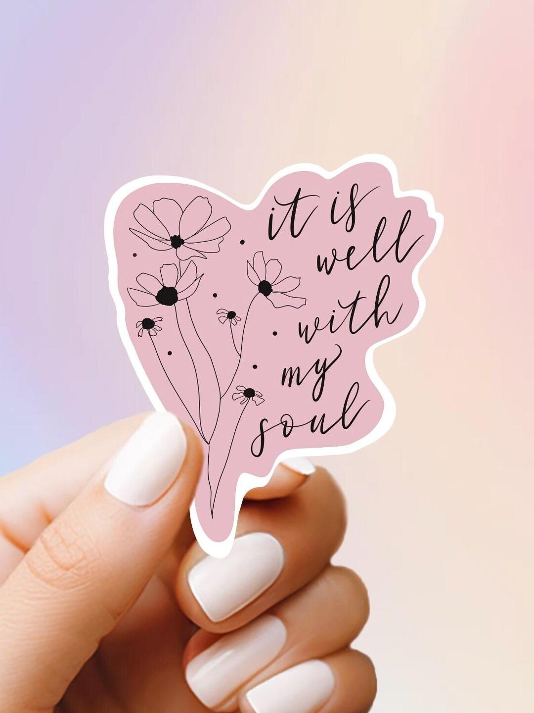 It is Well With My Soul Sticker: Waterproof Floral Decal - Etsy