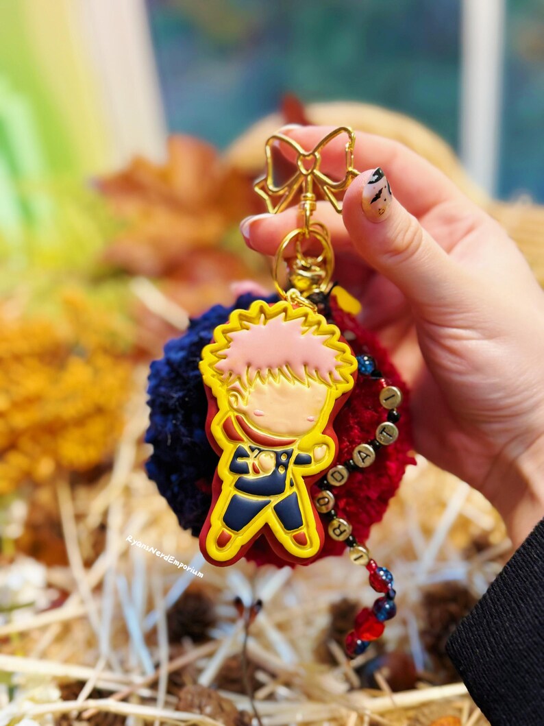 Yuji Itadori Anime Keychain Bag Clip | Jujutsu Kaisen Frostie Pals ...
