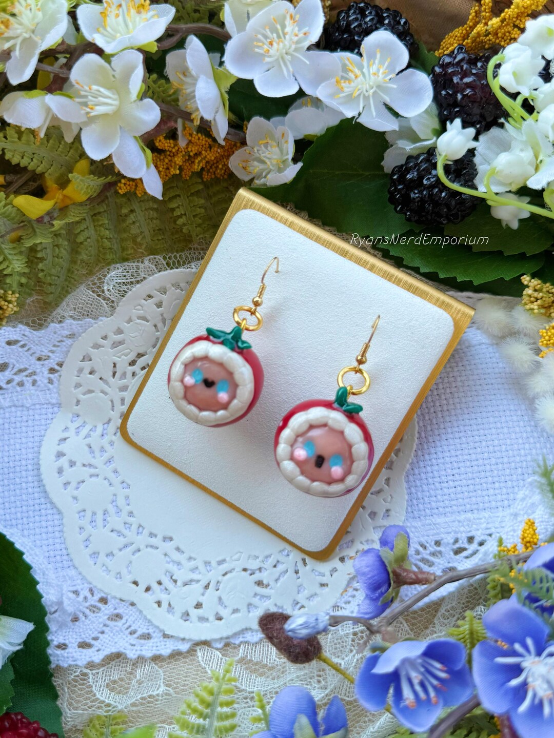 Patch Pals by Ryan | Toddles the Tomato Earrings – Handmade Polymer ...