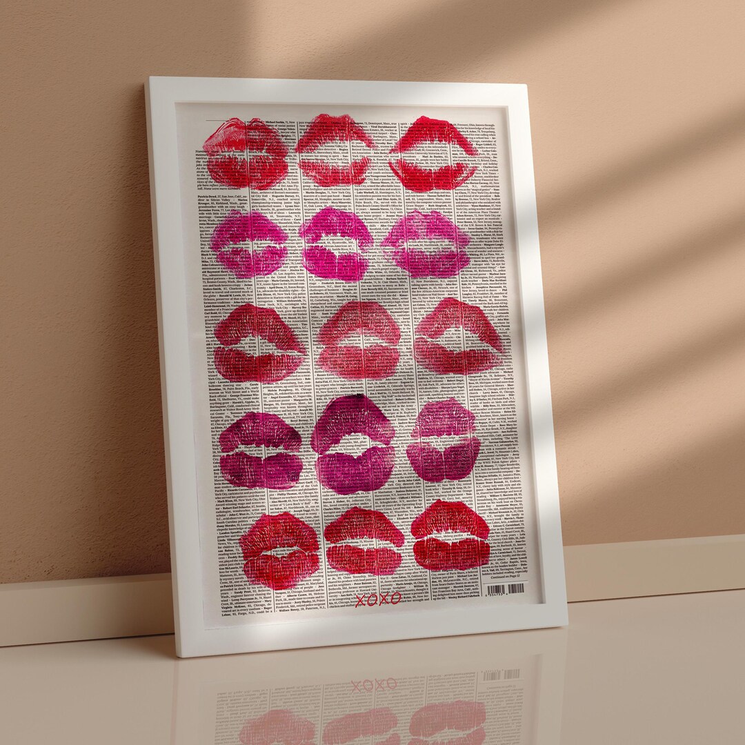 Lips Art, Pink Lips Art, Many of Lips Poster, Pink Lips Poster, Fashion ...