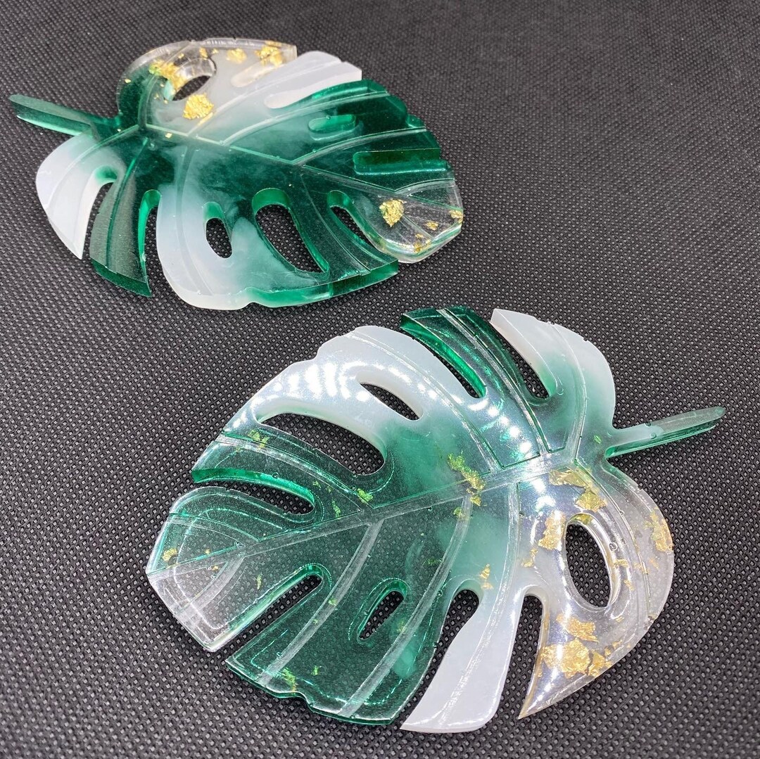 Monstera Leaf Resin Coaster Home Décor/ Tropical Plants Lover/ for Him ...