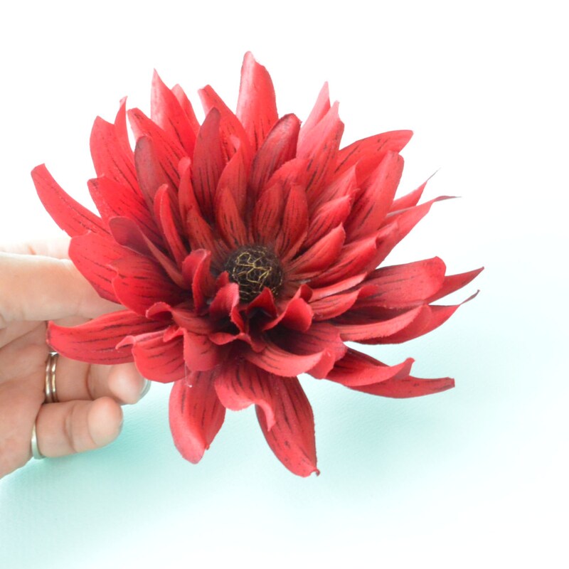 Red Hair Flower - Etsy