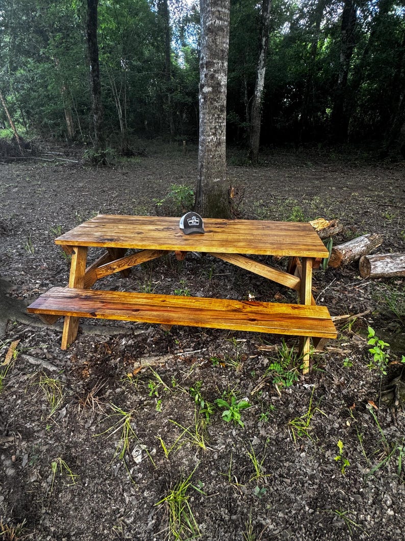 Fully Assembled Rustic Picnic Table – 6ft – Pressure Treated Pine ...