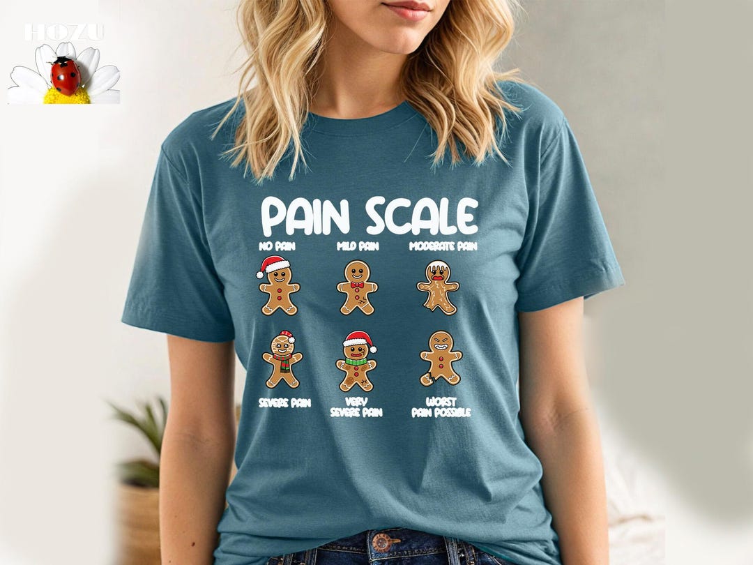 Pain Scale Gingerbread Shirt, Christmas Hoodie, Christmas Cookies ...