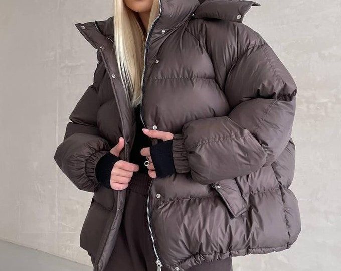 Custom Jacket, Oversize Puffer Coat, Womens Puffer, Long Vintage Jacket, Streetwear, Outerwear ...