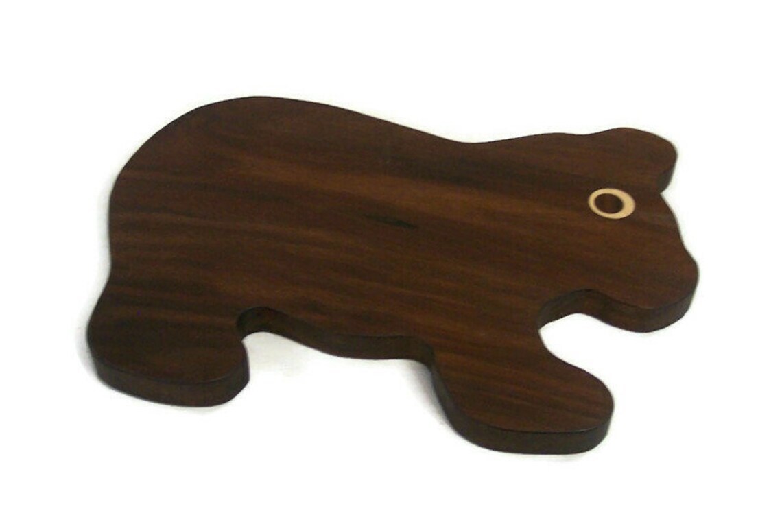 Bear Cutting Board Handcrafted From Solid Walnut - Etsy