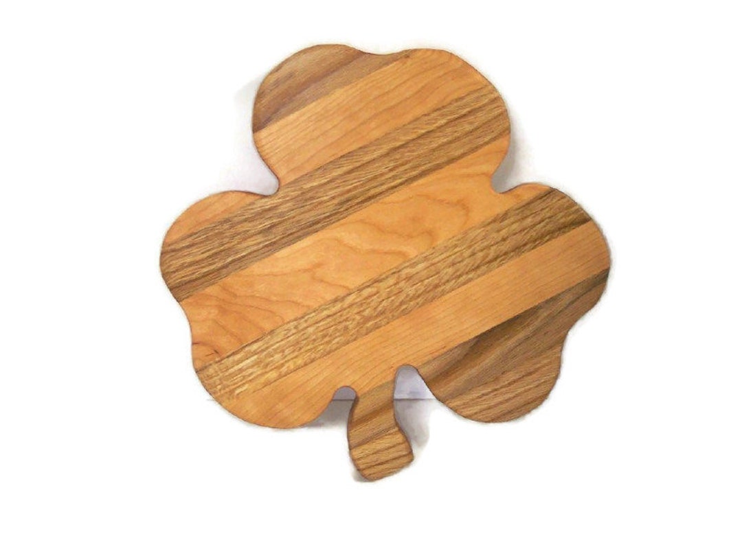 Big Shamrock Cutting Board Handcrafted From Mixed Hardwoods - Etsy