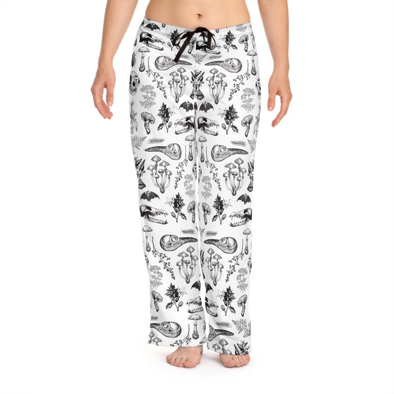 Black and White Goth Cute Aesthetic Pajama Pants - Etsy