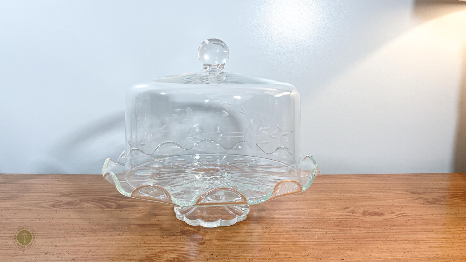 Princess House Cake Stand Pedestal & Dome in Heritage Pattern Vintage ...