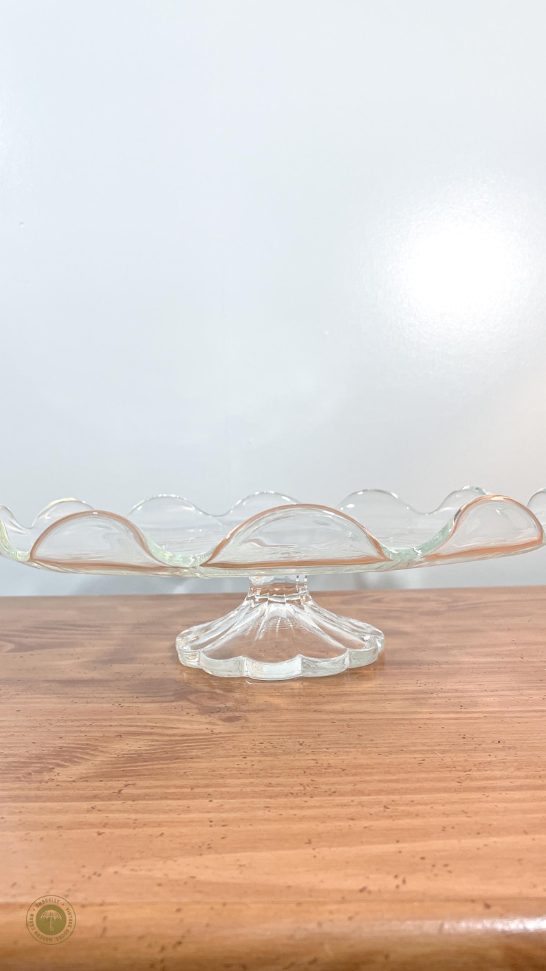 Princess House Cake Stand Pedestal & Dome in Heritage Pattern Vintage ...