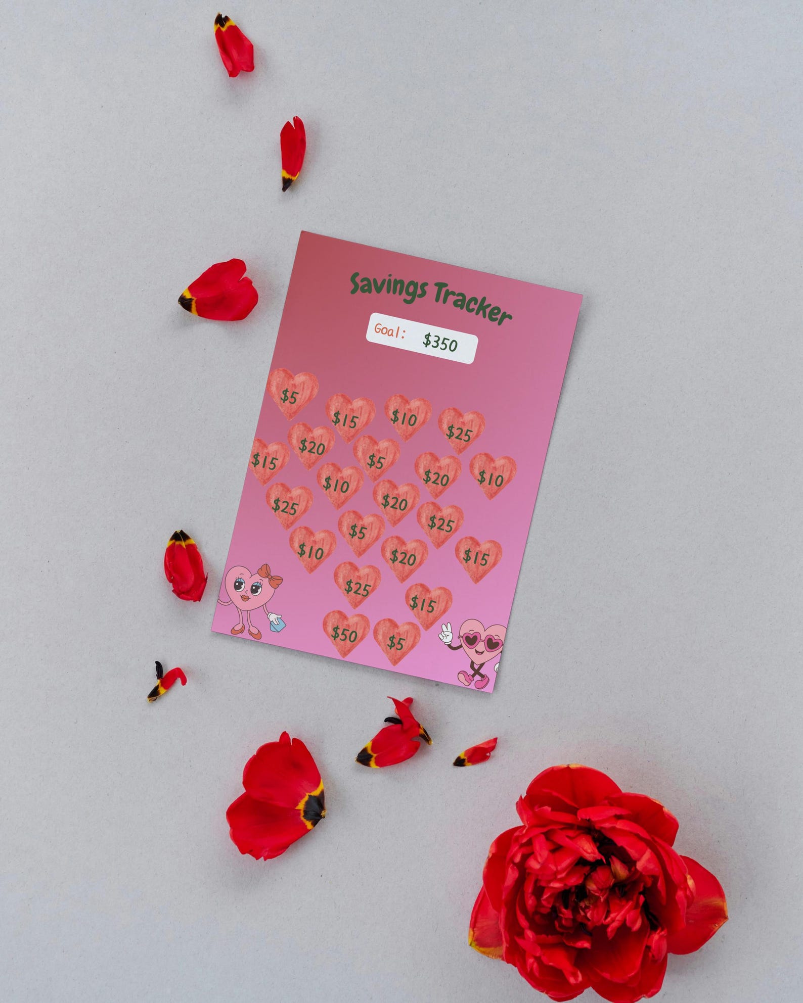 Cute Fun Valentines Savings Challenge - Etsy
