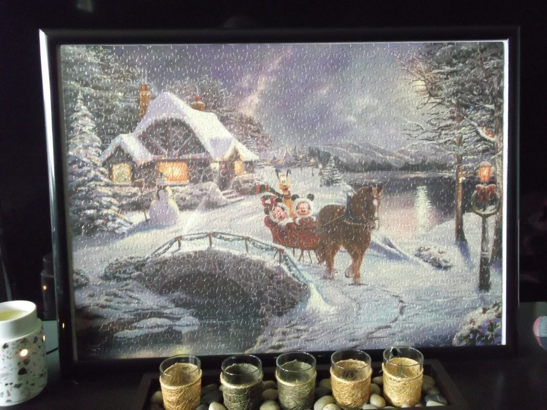 Disney Mickey and Minnie Mouse Sleigh Ride Picture - Etsy