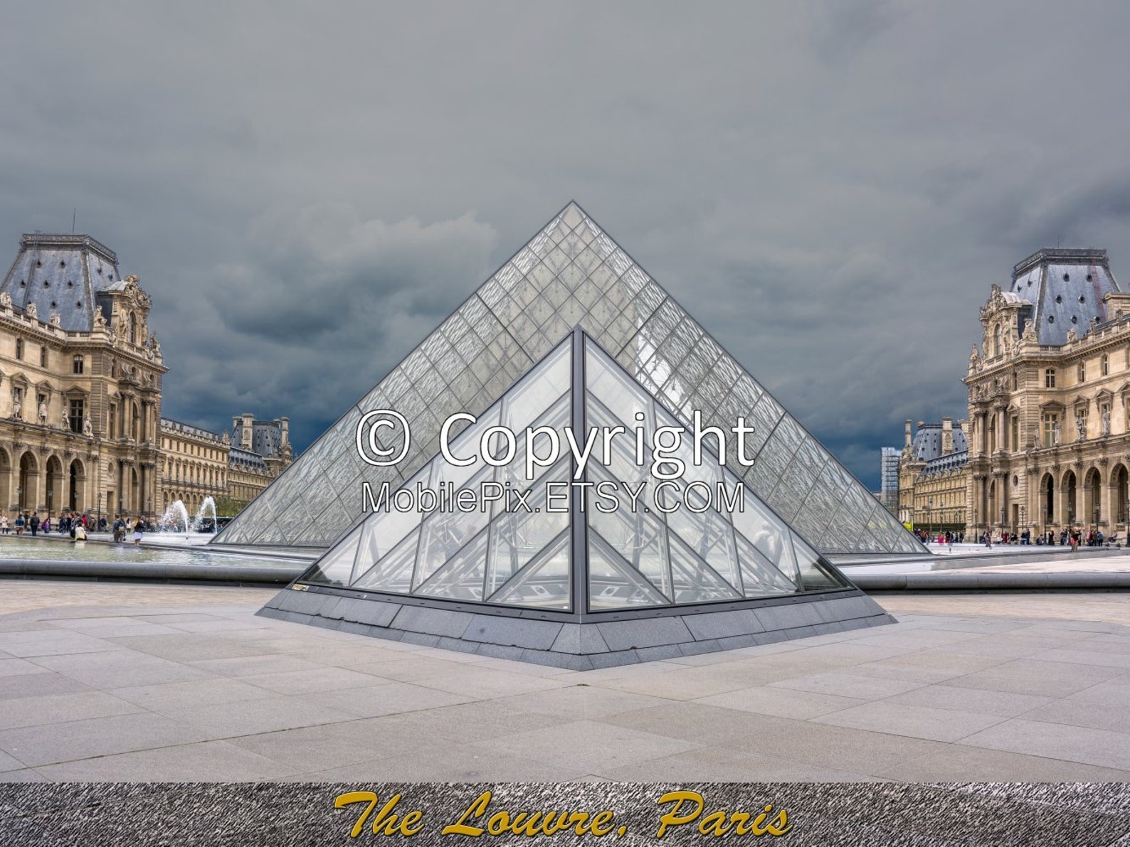 Louvre Pyramid Image for Tablet and Mobile Lockscreen - Etsy