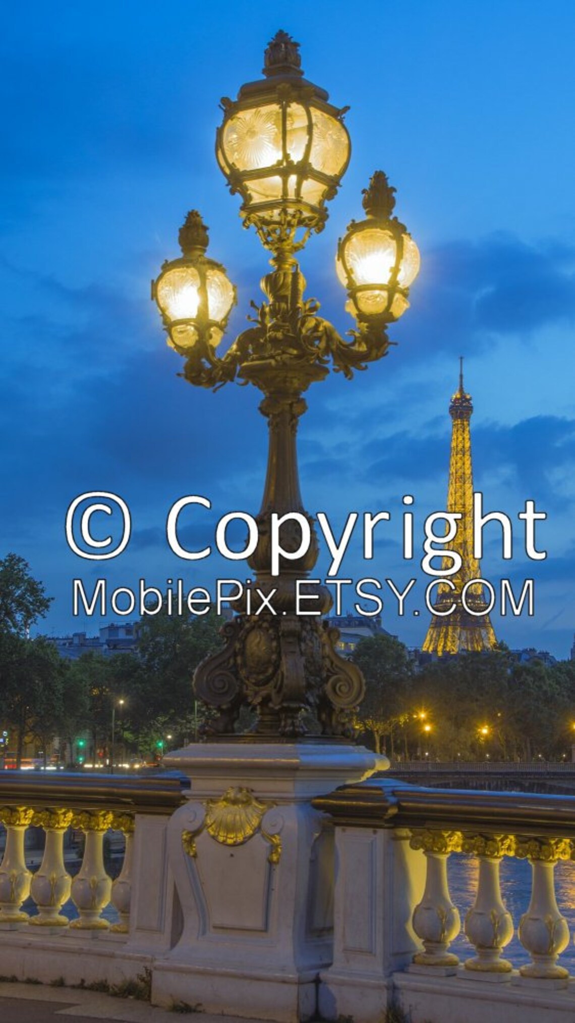 Paris, Tablet and Mobile Phone Lock Screen Image, Pont Alexandre III ...