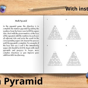 Worksheets Math Games: 500 Math Pyramid Bundle Printable Worksheets - Etsy