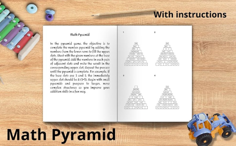 Worksheets Math Games: 500 Math Pyramid Bundle Printable Worksheets - Etsy