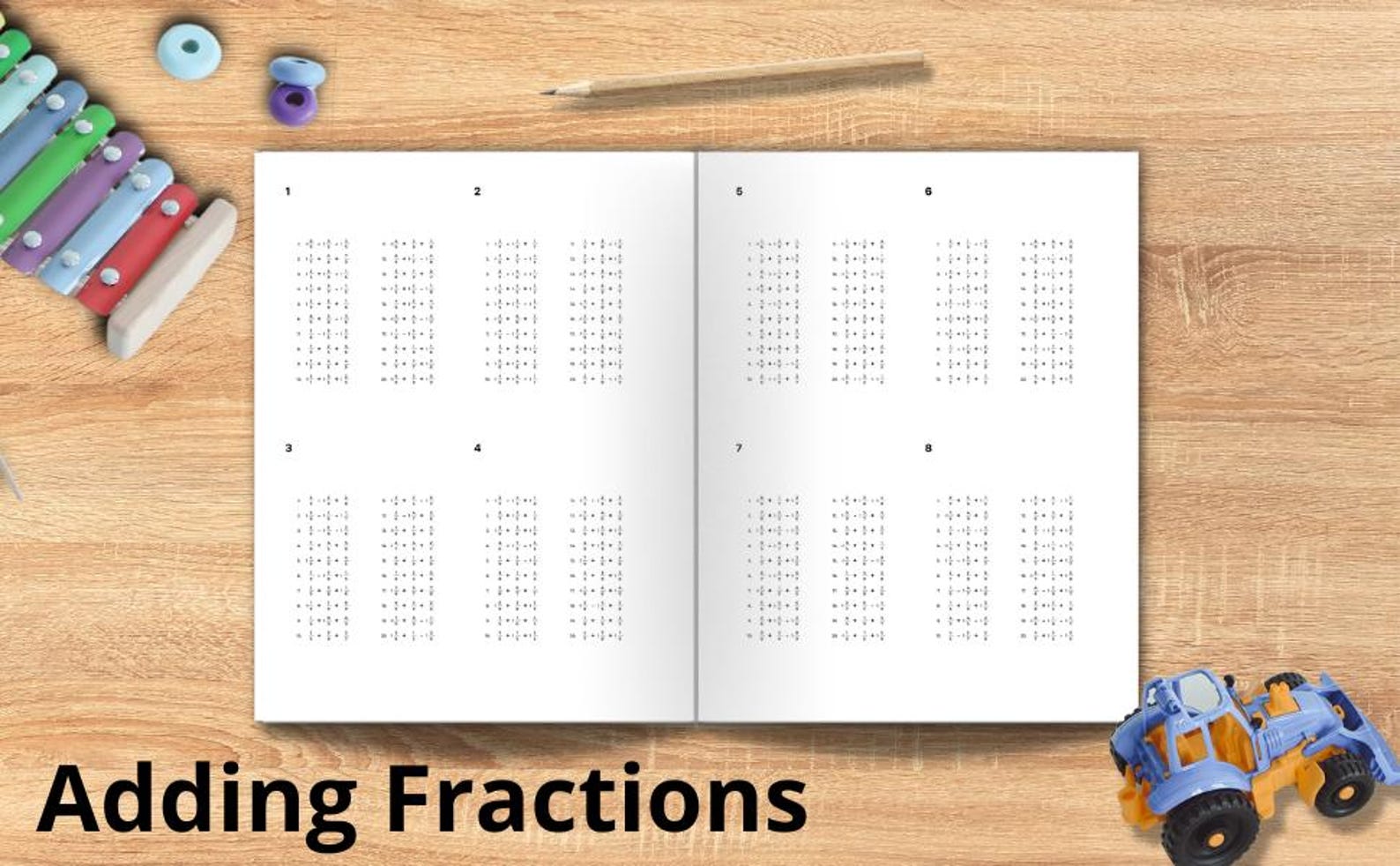 Beginner's Guide to Adding Fractions: Easy Practice Workbook With 20 ...