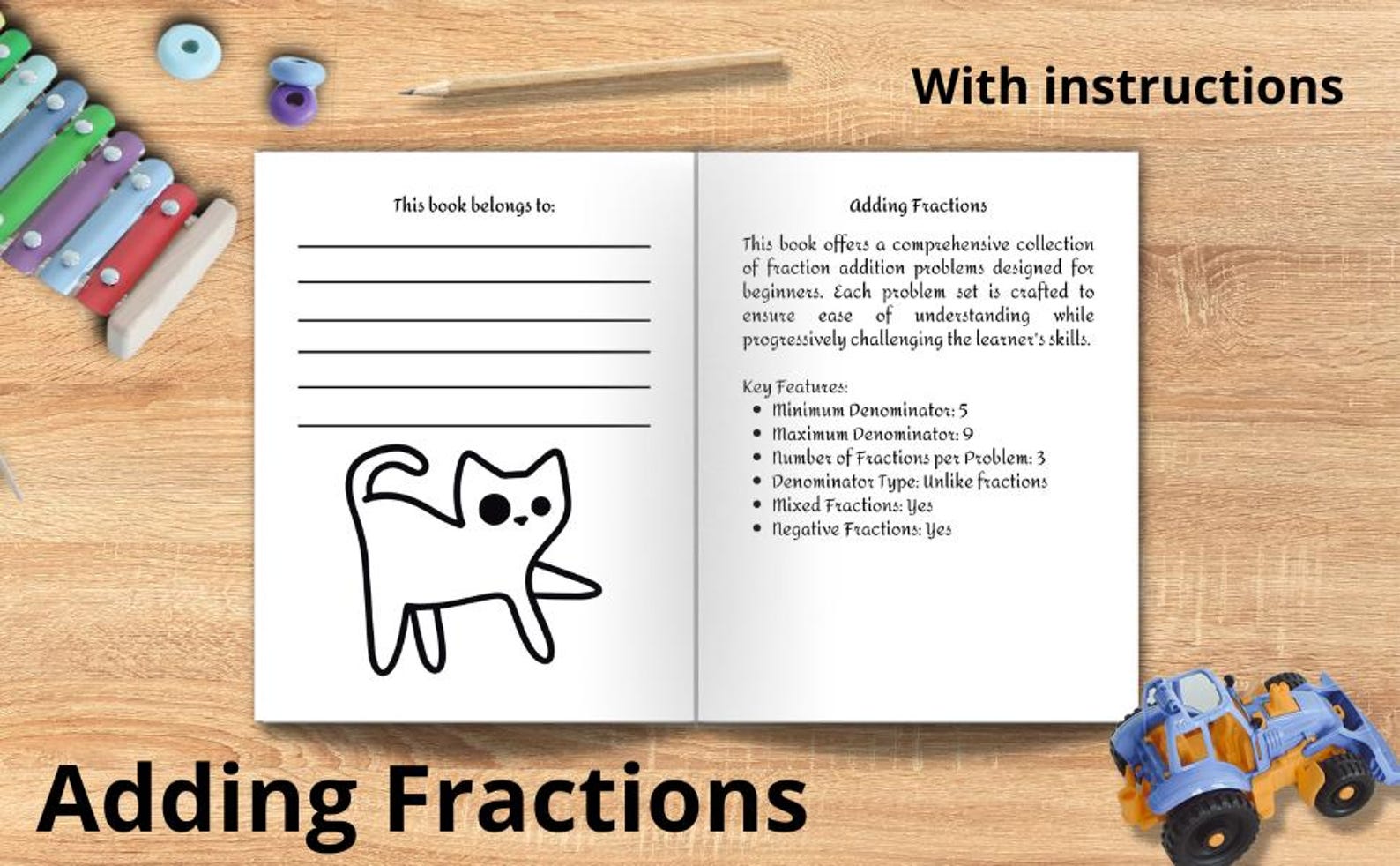 Beginner's Guide to Adding Fractions: Easy Practice Workbook With 20 ...
