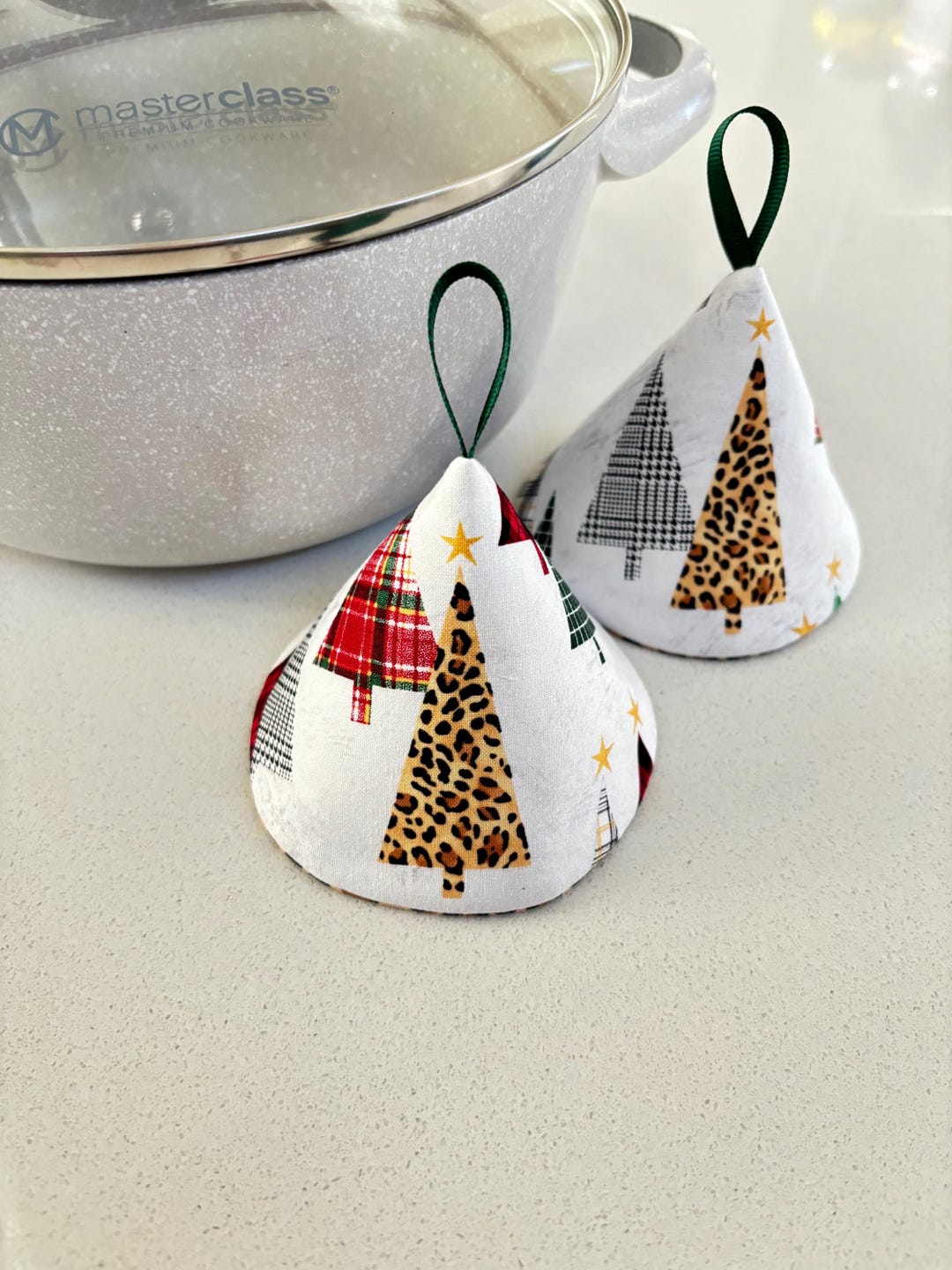 SET of 2 Modern TREES With Leopard Lining Potholders - Etsy