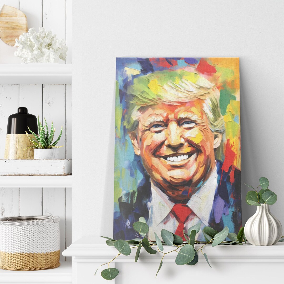 Donald Trump Vertical Wall Art – Bold Statement Canvas Print-donald ...