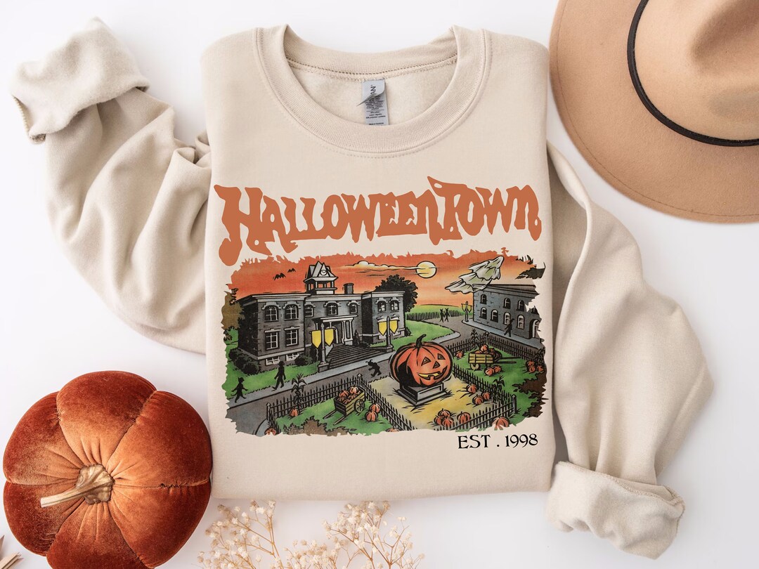 Halloweentown Est 1998 Sweatshirt, Retro Halloween Town University ...