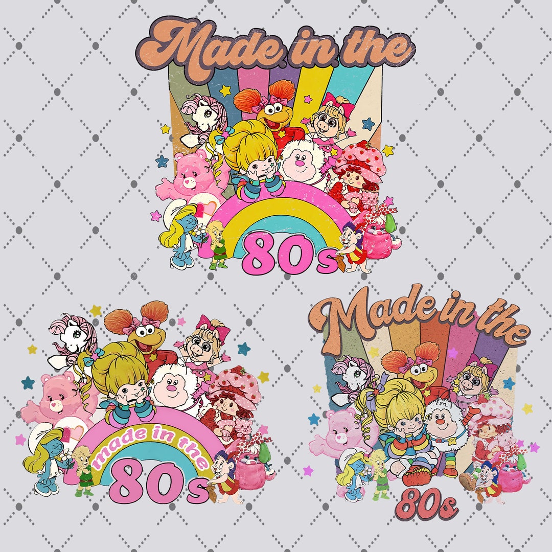 Made in the 80s Png, 80s Cartoon Friends Png, Retro Character Cartoon ...