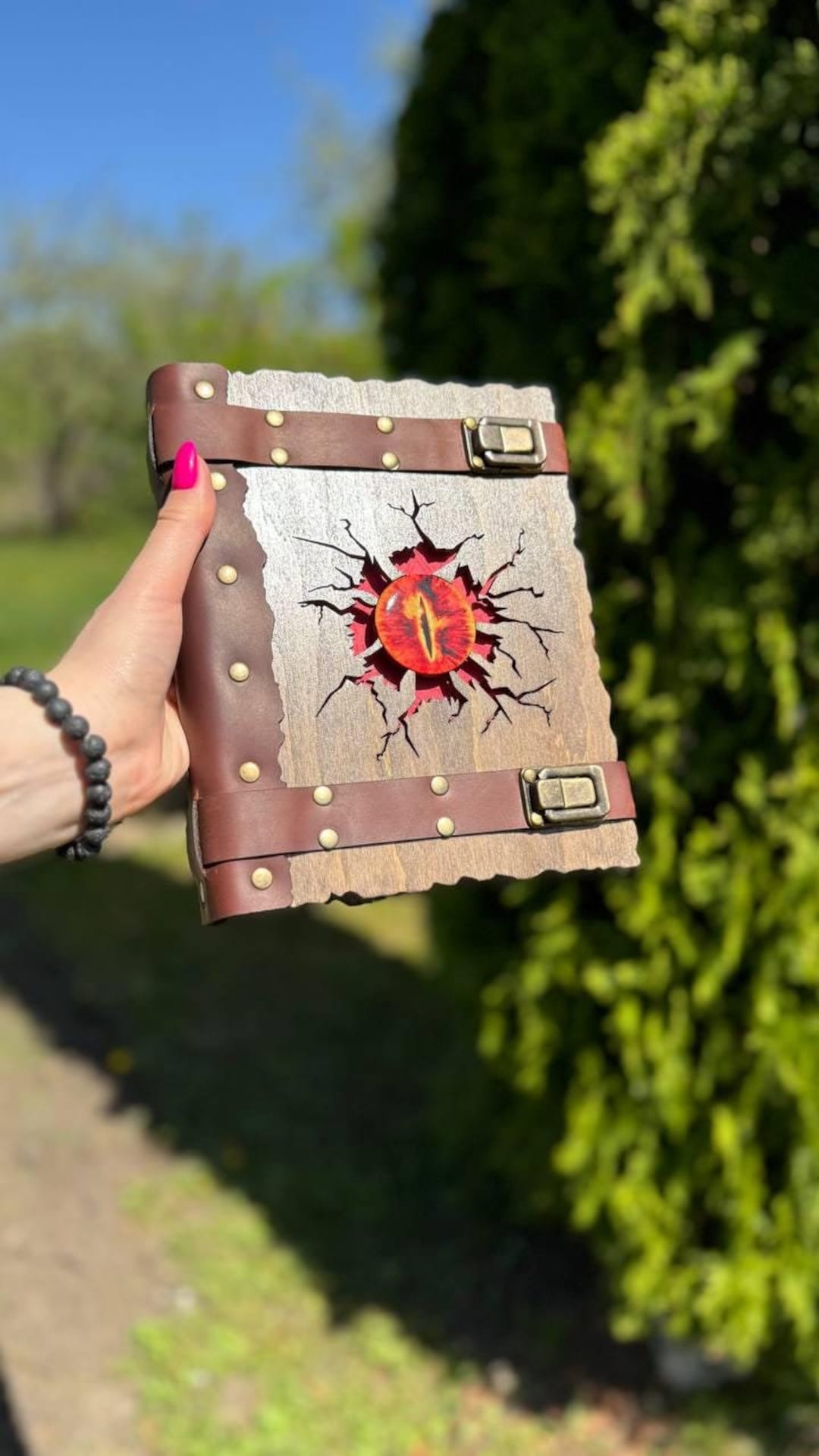 Lord of the Rings Wood Notebook, Lord of the Rings Handmade Leather ...