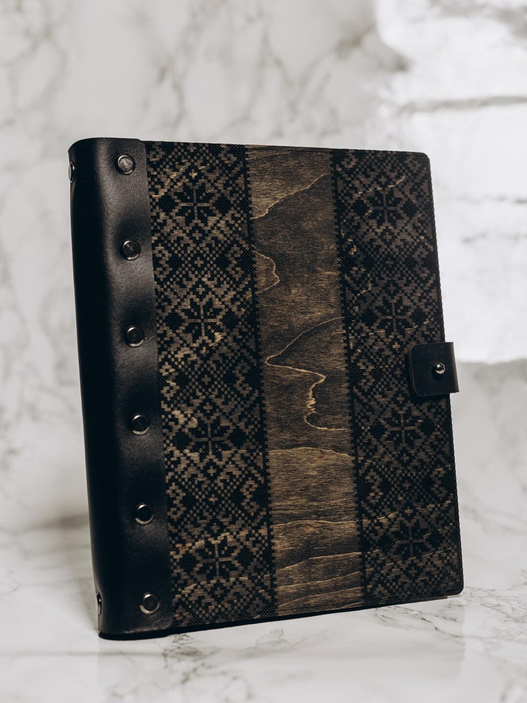 Leather Notebook, Custom Notepad, Spiral Notebook, Sketchbook, Wooden ...