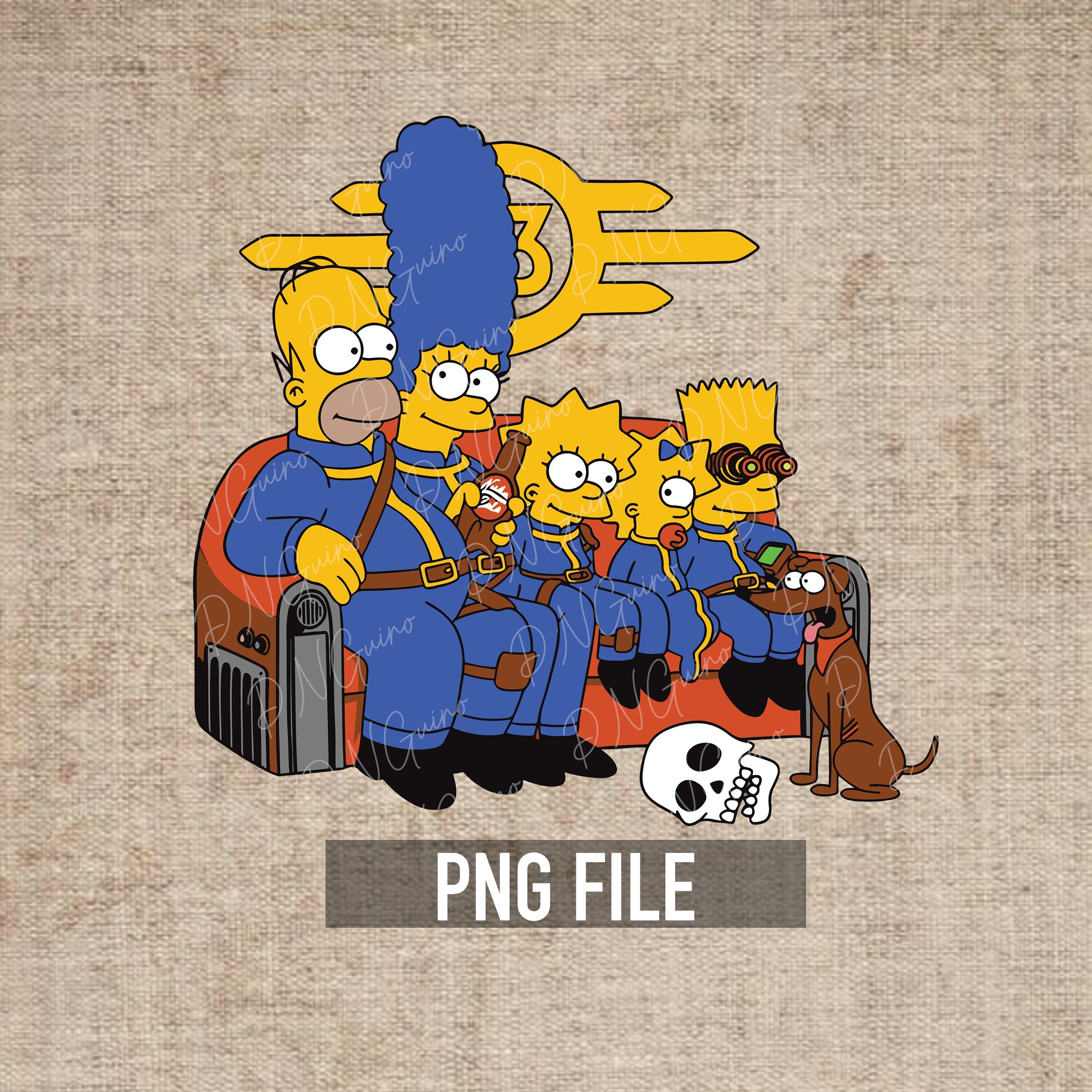 Simpsons Fallout PNG Fallout Tshirt Design Digital Download - Etsy