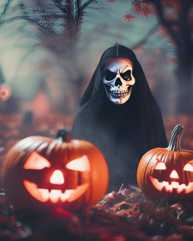 4 Haunted Shadows Halloween Digital Art Bundle, JPEG - Etsy